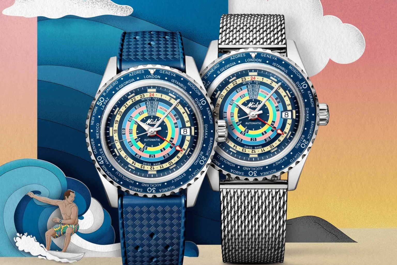 The Mido Ocean Star Decompression Timer Returns As A GMT Worldtimer ...